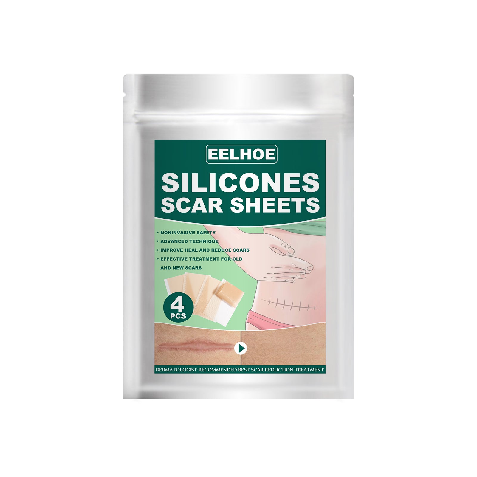 Silicone Gel Repair Patch, Fade Marks Transparent Care Skin Repair Pat ...